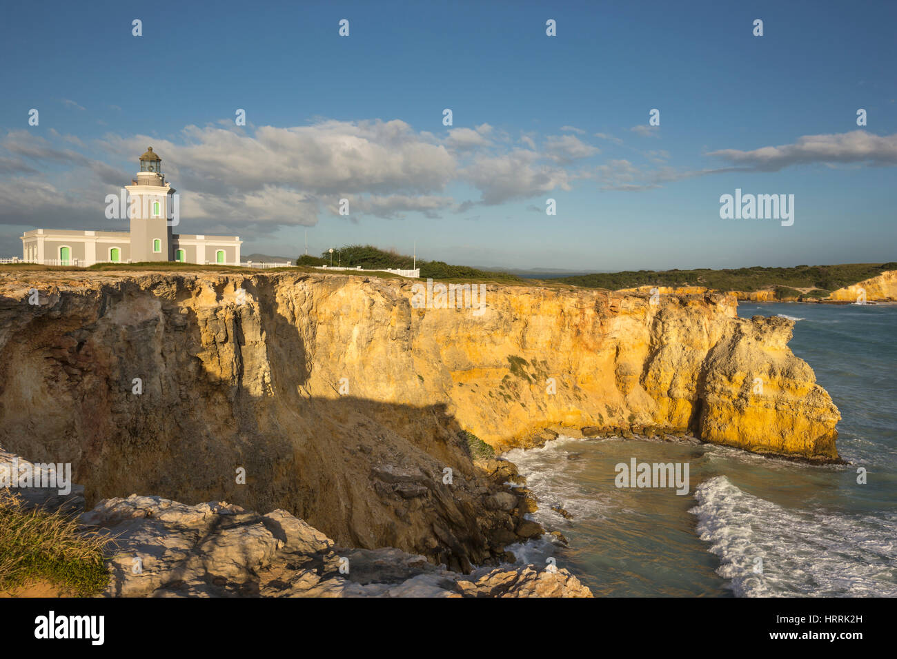 LIMESTONE CLIFFS LOS MORRILLOS LIGHTHOUSE CABO ROJO PUERTO RICO Stock ...