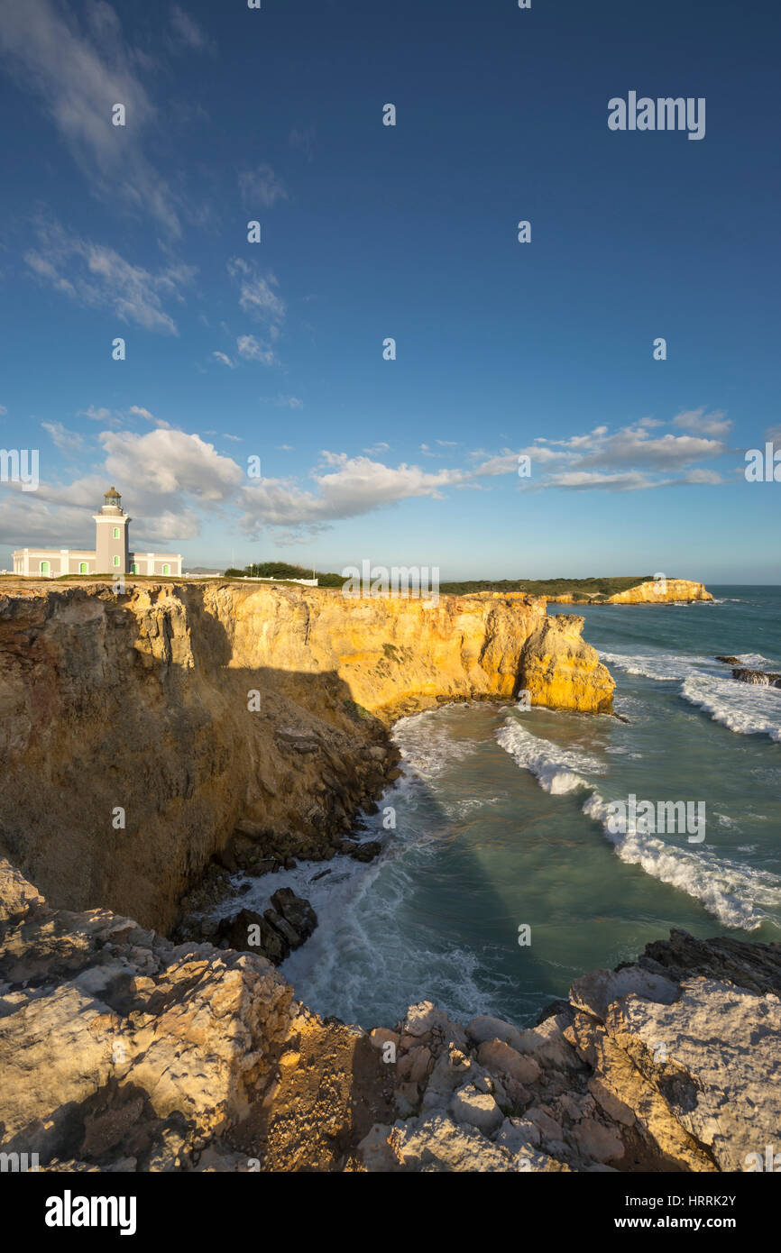 LIMESTONE CLIFFS LOS MORRILLOS LIGHTHOUSE CABO ROJO PUERTO RICO Stock ...