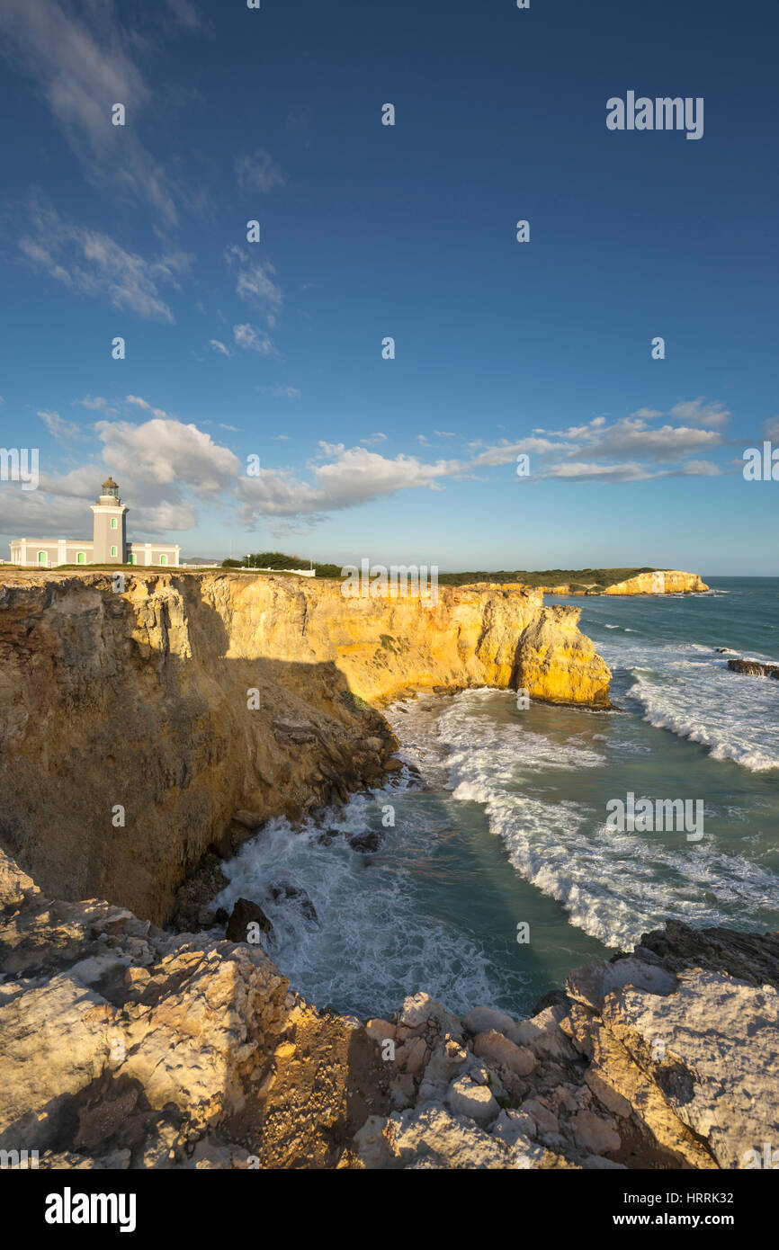 LIMESTONE CLIFFS LOS MORRILLOS LIGHTHOUSE CABO ROJO PUERTO RICO Stock ...