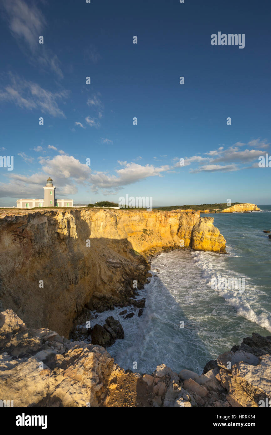 LIMESTONE CLIFFS LOS MORRILLOS LIGHTHOUSE CABO ROJO PUERTO RICO Stock ...