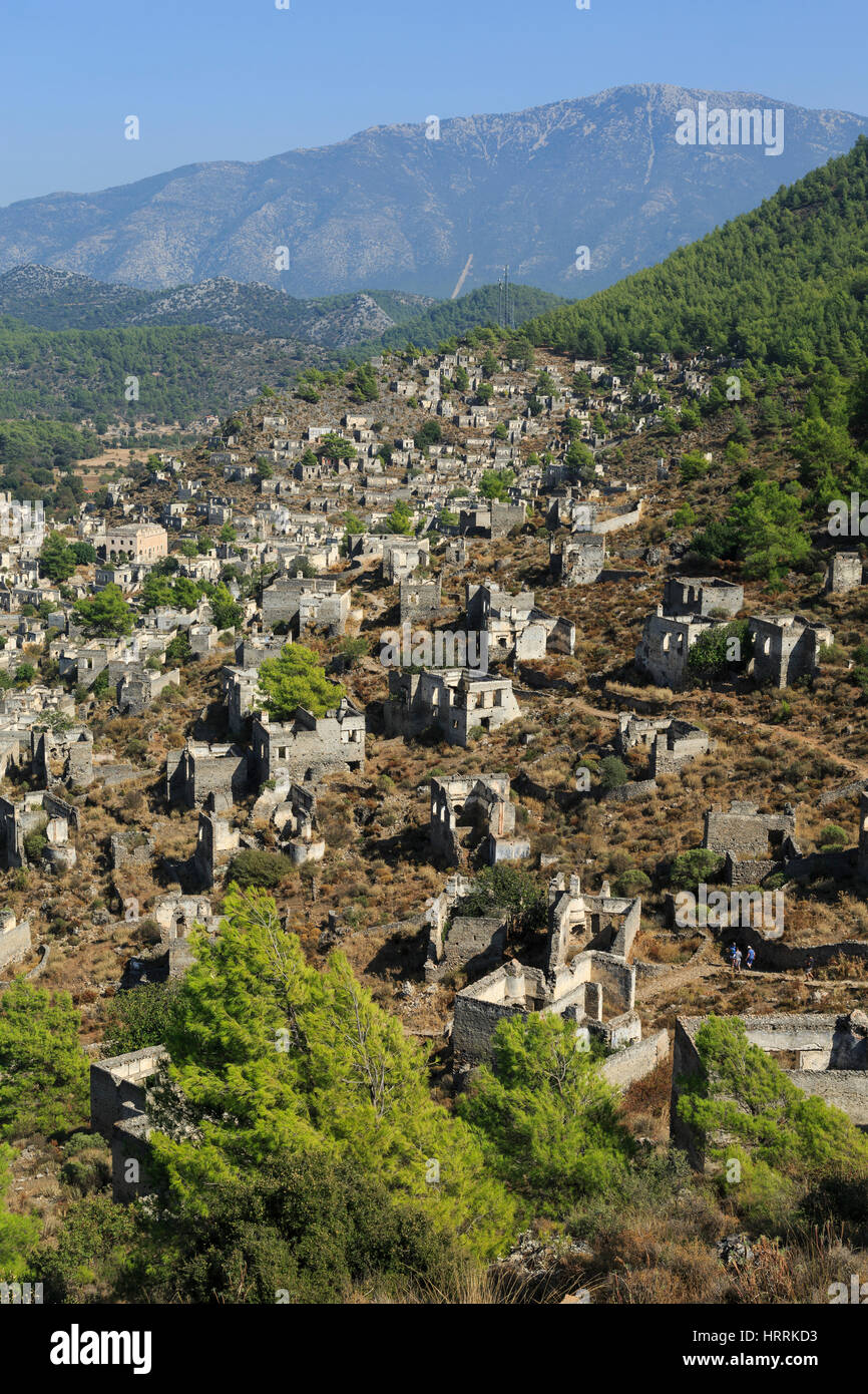 The ruins at Kayakoy, Kaya valley, Turkey Stock Photo - Alamy