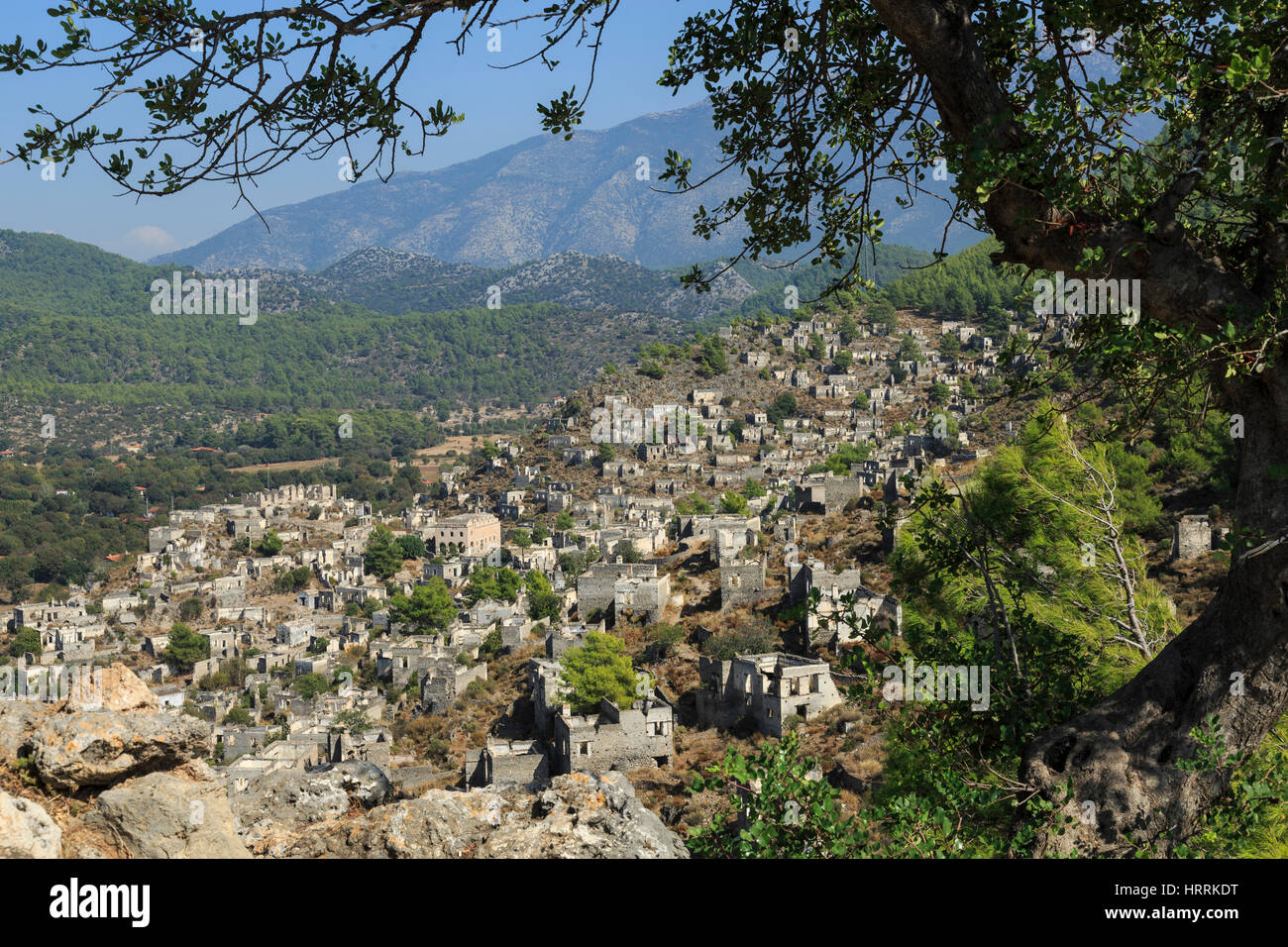 The ruins at Kayakoy, Kaya valley, Turkey Stock Photo - Alamy
