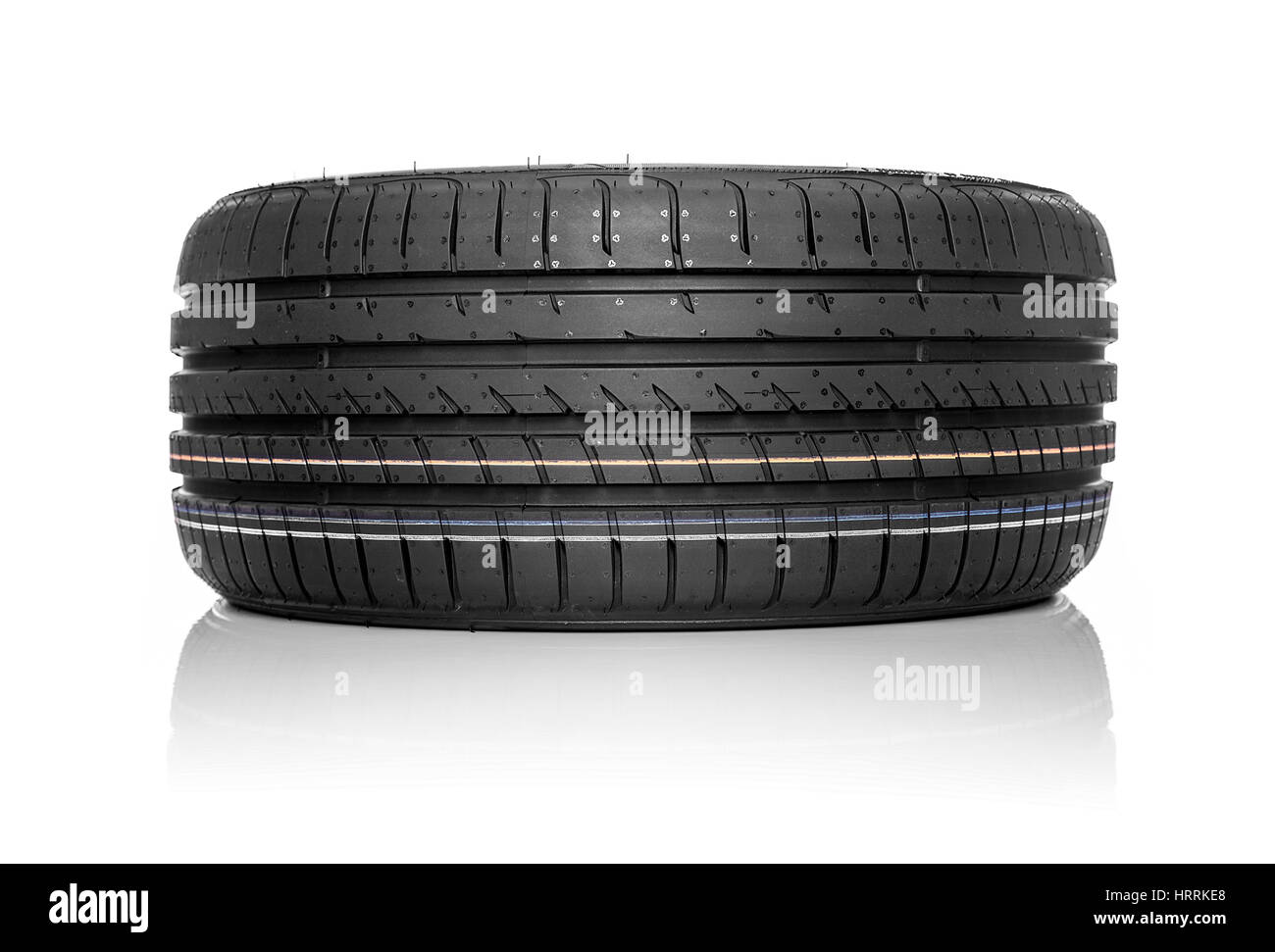 Car tire isolated on white background. Summer new car tyre Stock Photo ...