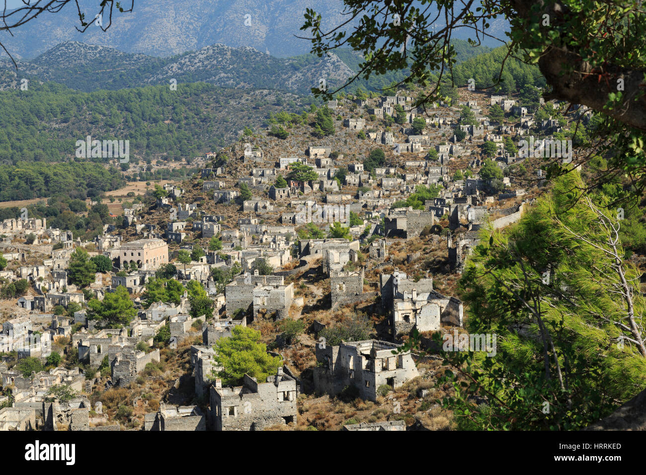 The ruins at Kayakoy, Kaya valley, Turkey Stock Photo - Alamy