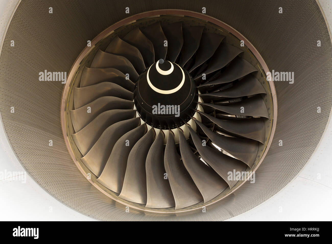 Close up of Airbus A380 turbine jet engine Stock Photo - Alamy