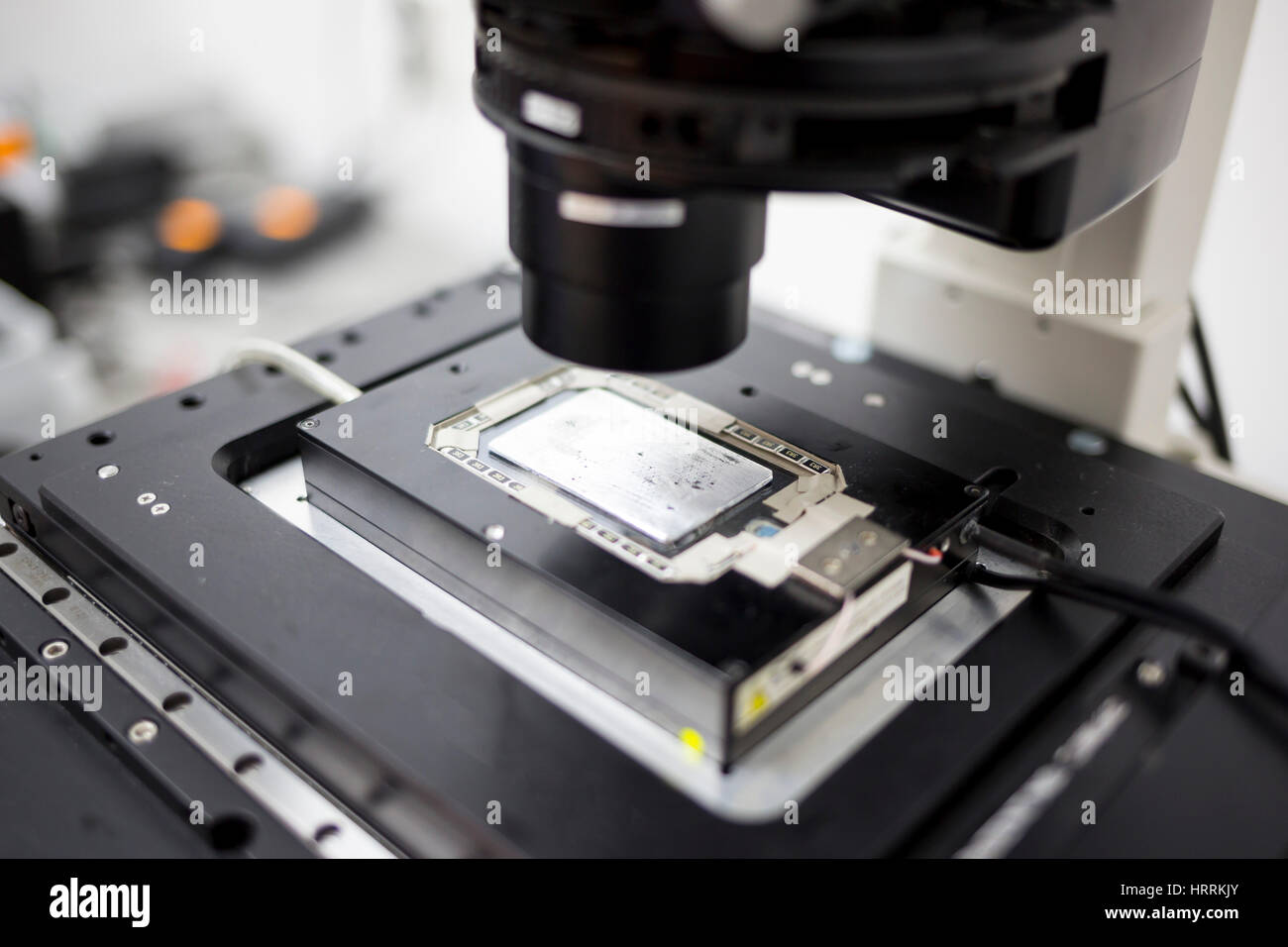 Modern microscope equipment in a microbiology research laboratory. New ...