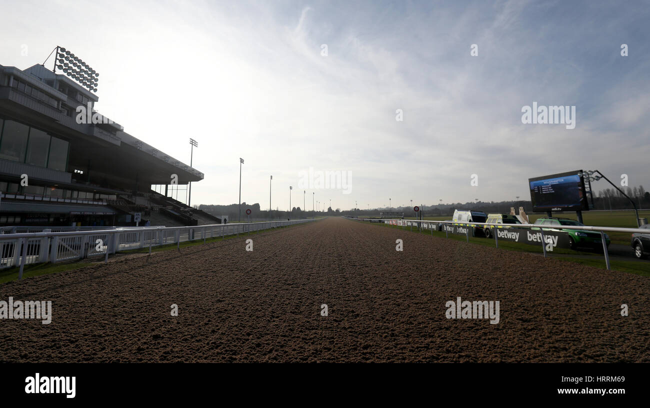 A general view of the finish straight at Dunstall Park Stock Photo - Alamy