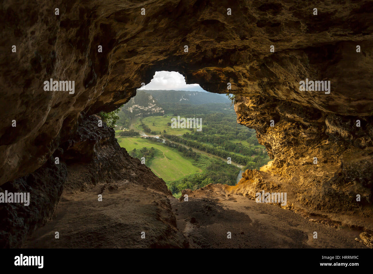 CAVE WINDOW OVERLOOKING RIO GRANDE DE ARECIBO VALLEY ARECIBO PUERTO ...