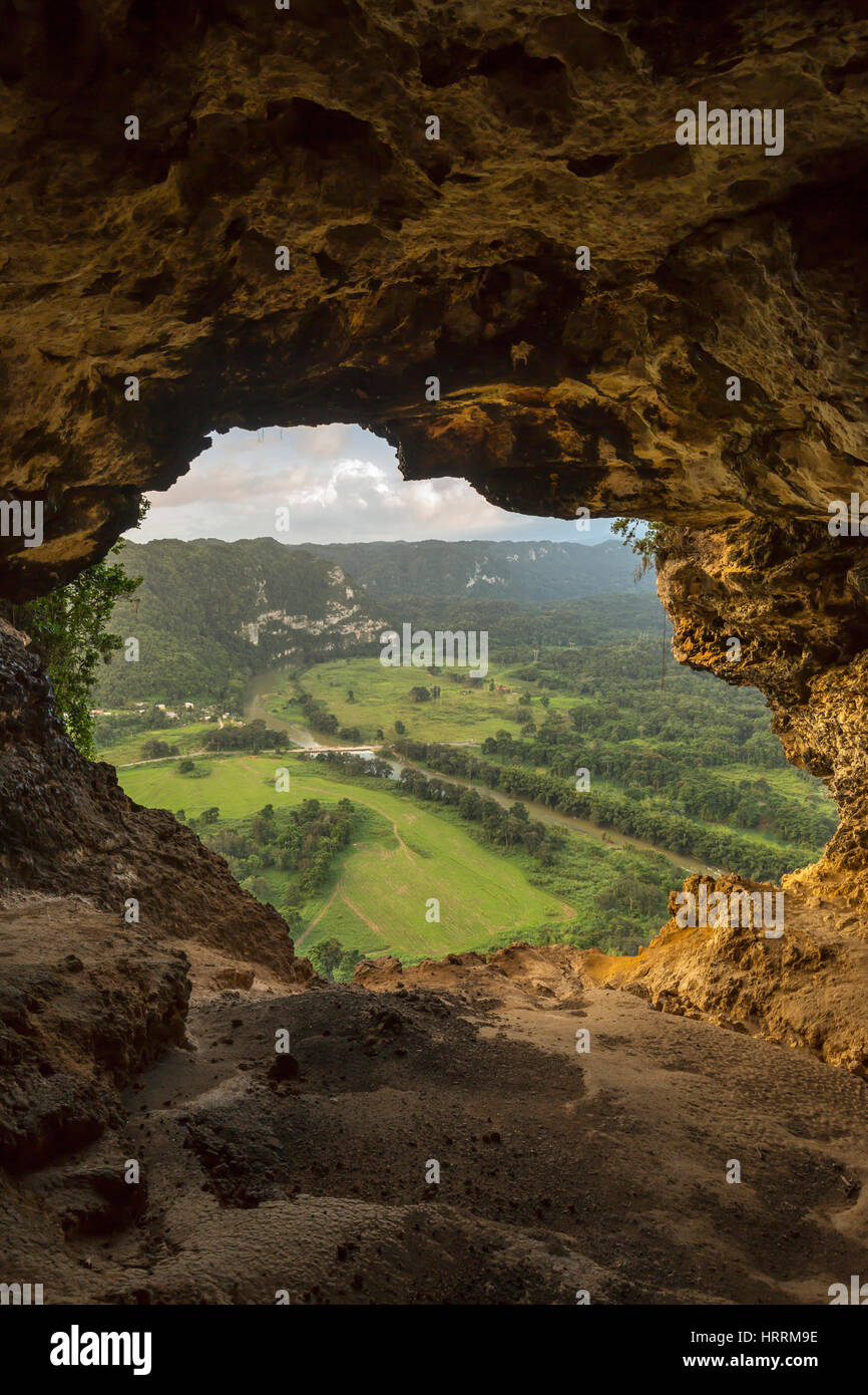 CAVE WINDOW OVERLOOKING RIO GRANDE DE ARECIBO VALLEY ARECIBO PUERTO ...