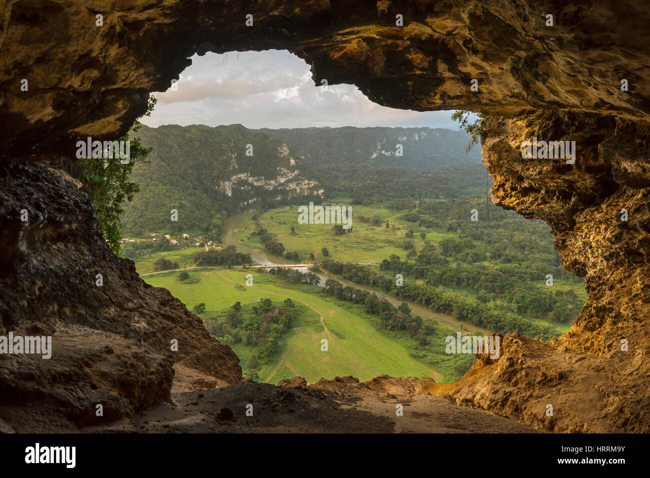 CAVE WINDOW OVERLOOKING RIO GRANDE DE ARECIBO VALLEY ARECIBO PUERTO ...