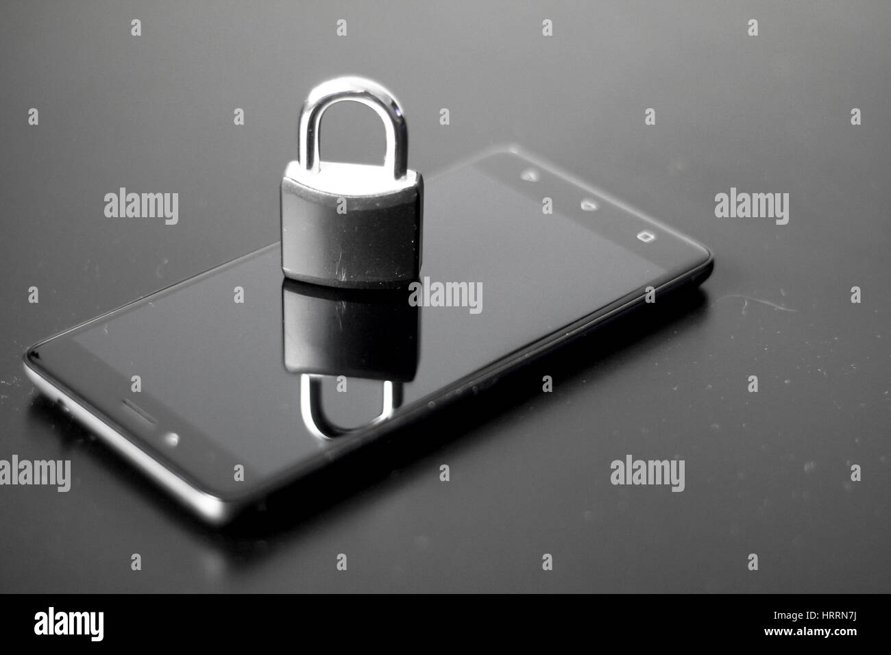 Smartphone security concept , with padlock on top Stock Photo - Alamy
