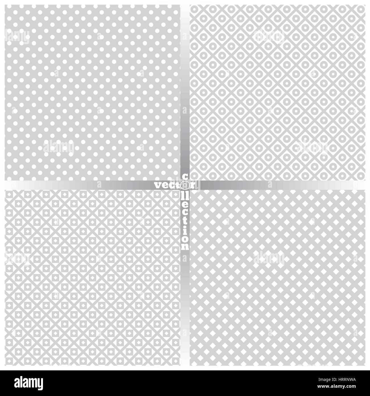 Seamless pattern. Collection of four classical textures. Regularly repeating geometrical ...
