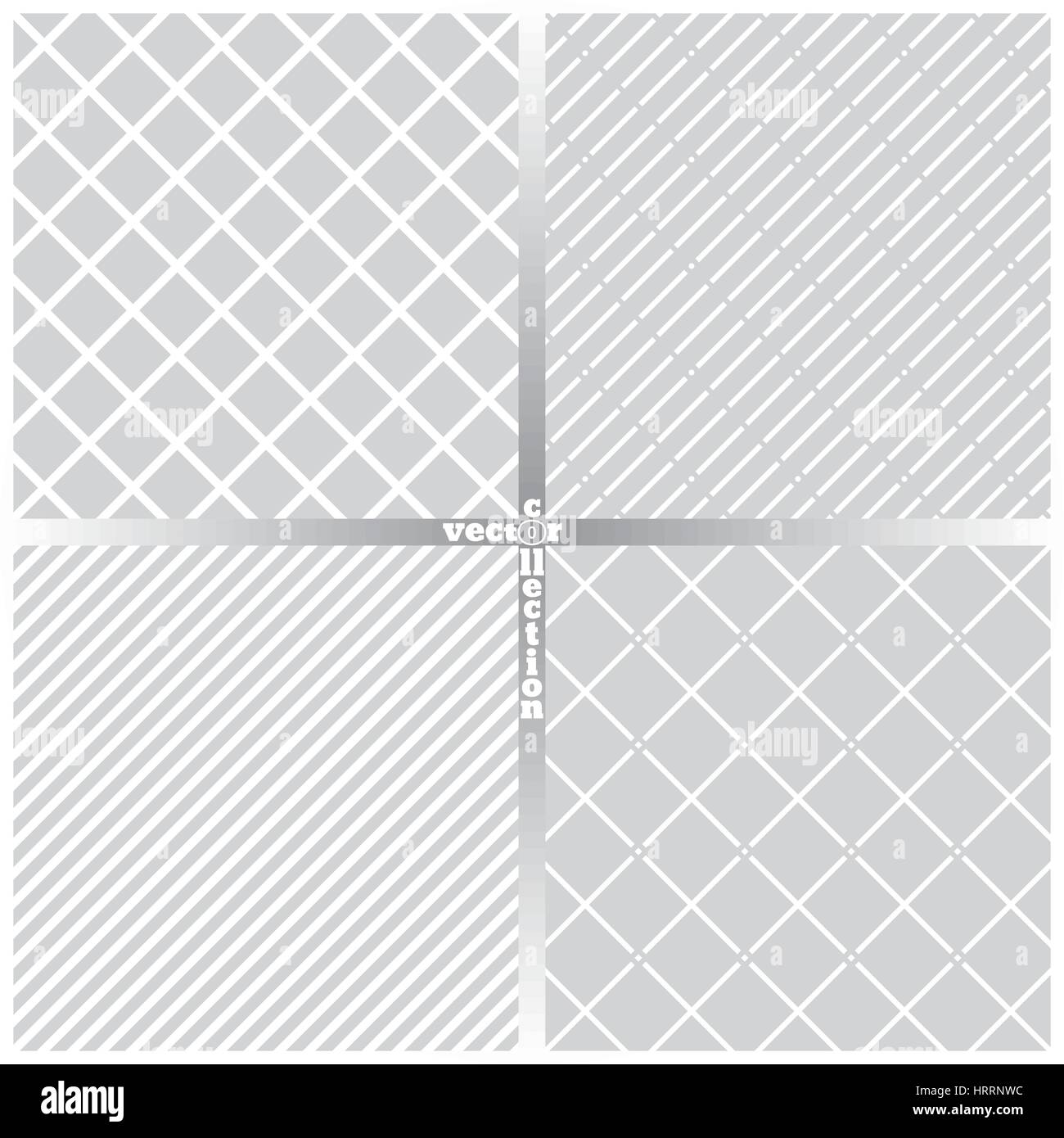 Seamless pattern. Collection of four classical simple textures. Regularly repeating geometrical ...