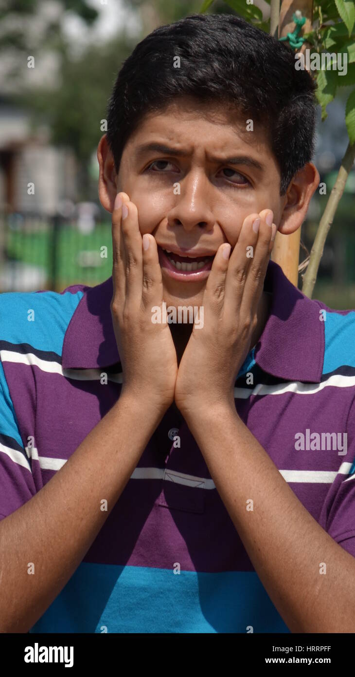Shocked Or Startled Teen Boy Stock Photo - Alamy
