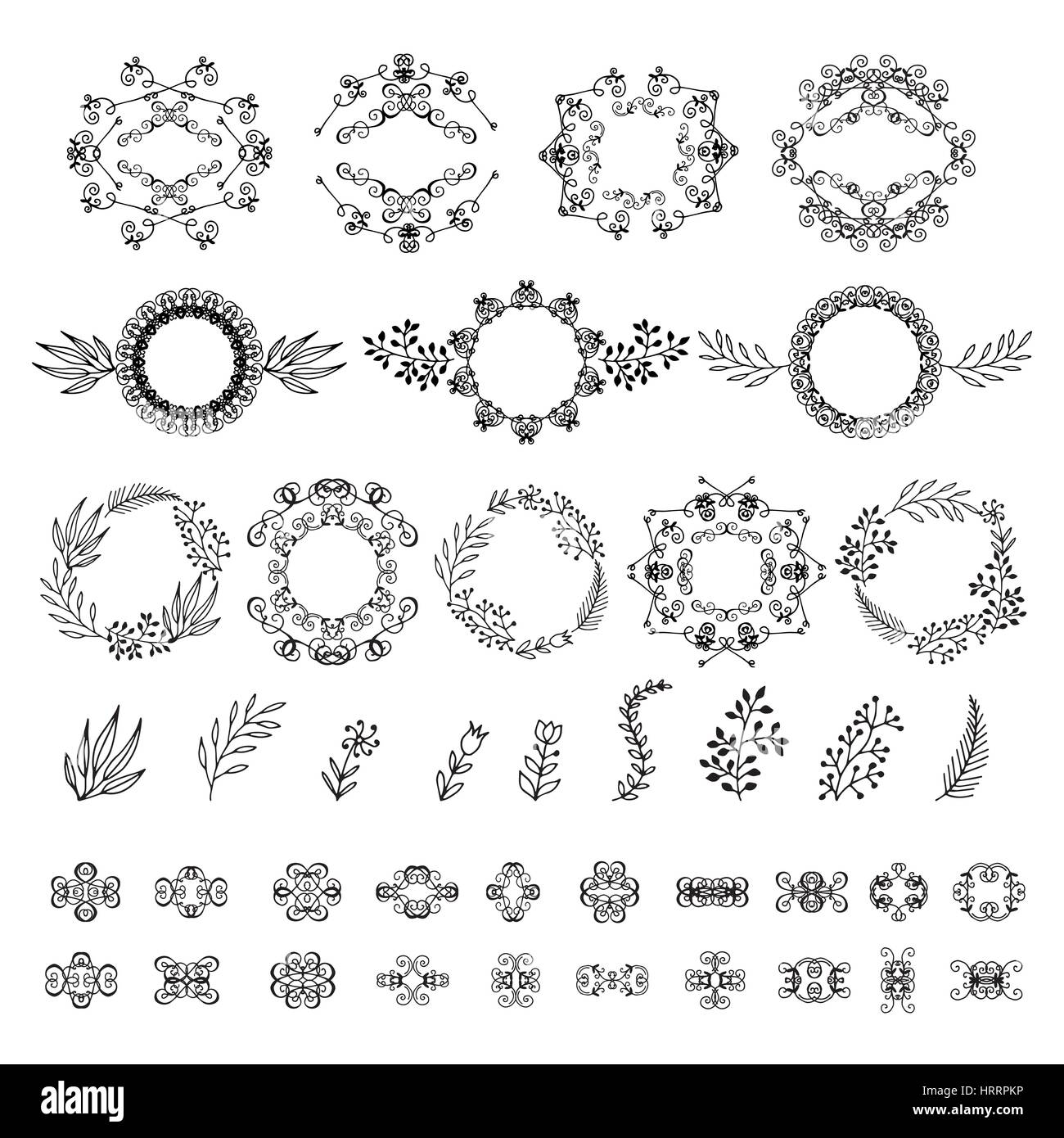 A large set of circular design elements Stock Vector Image & Art - Alamy