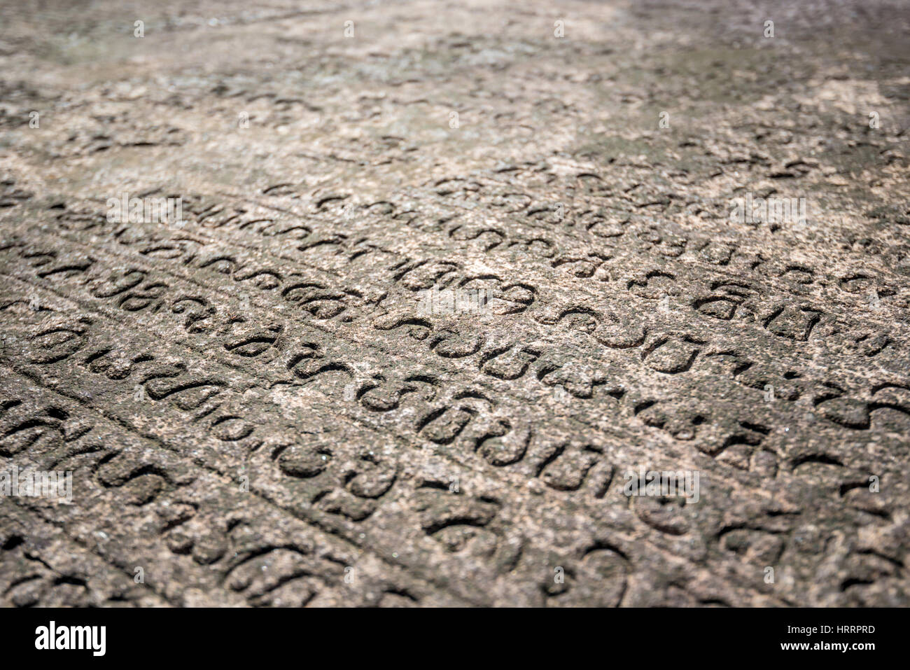 Ancient Sinhalese Scripts carved in stone book Gal Pota Stock Photo - Alamy