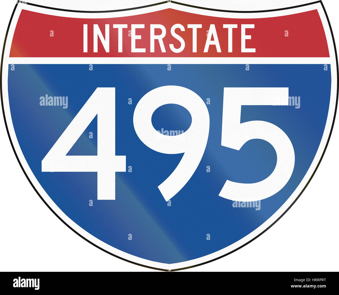 United States MUTCD road sign - Interstate shield Stock Photo - Alamy