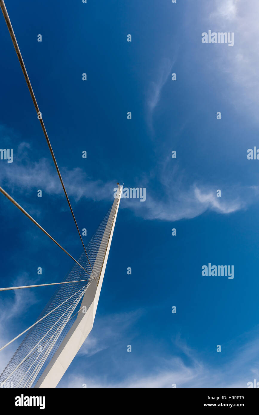 Chords bridge designed by Santiago Calatrava, Jerusalem, Israel Stock ...