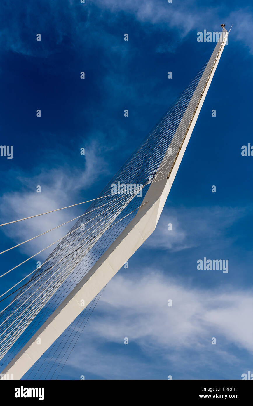 Chords bridge designed by Santiago Calatrava, Jerusalem, Israel Stock ...