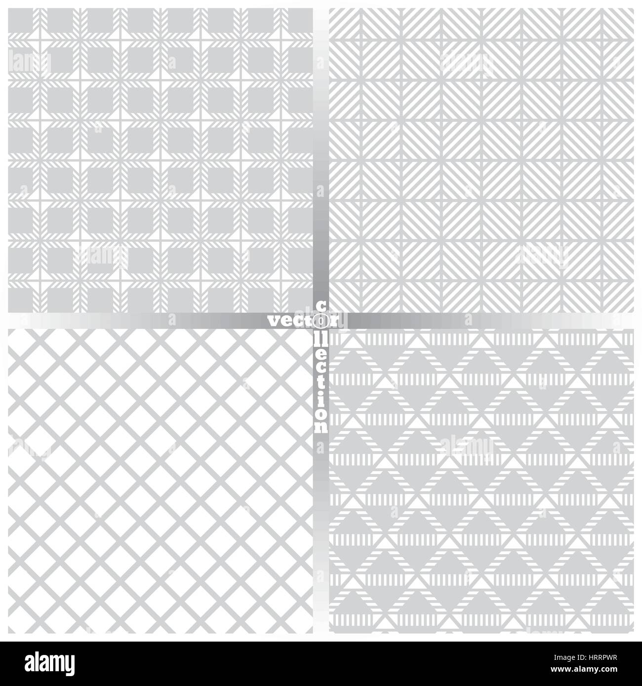 Seamless pattern. Set of four simple classical textures. Regularly ...