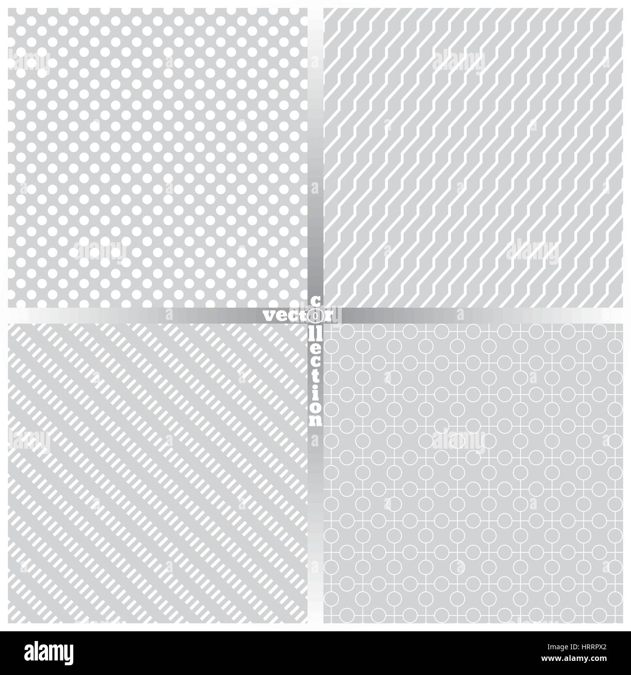 Seamless pattern. Set of four simple classical textures. Regularly ...
