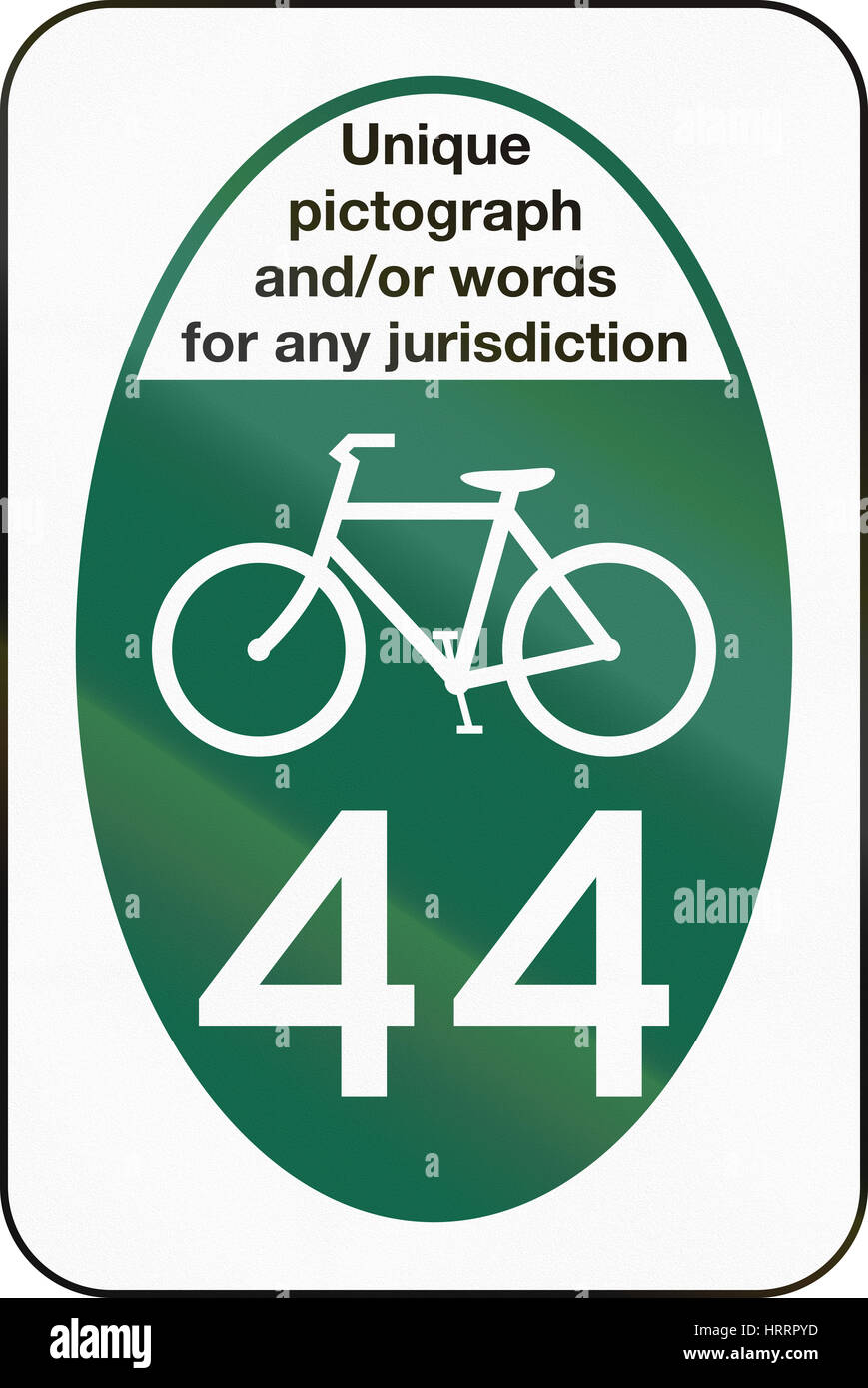 United States MUTCD road sign - Bike route Stock Photo - Alamy