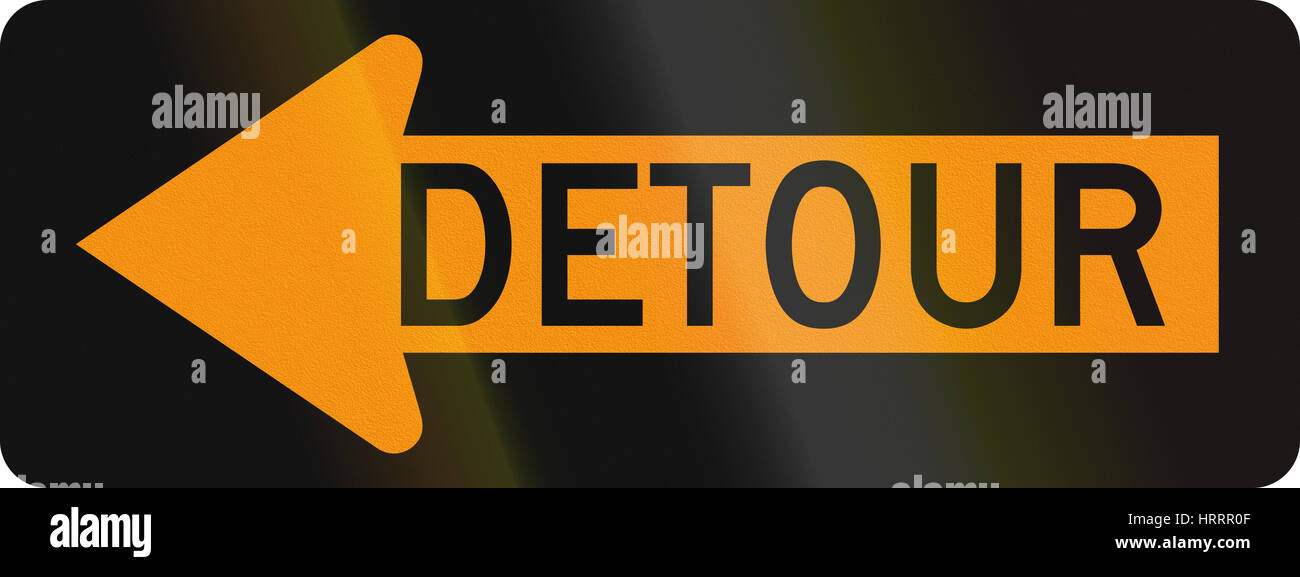United States MUTCD road sign - Detour Stock Photo - Alamy