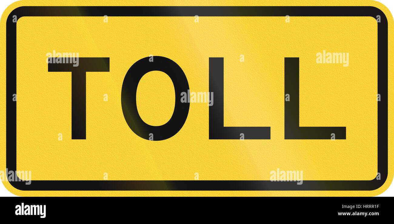 United States MUTCD road sign - Toll Stock Photo - Alamy