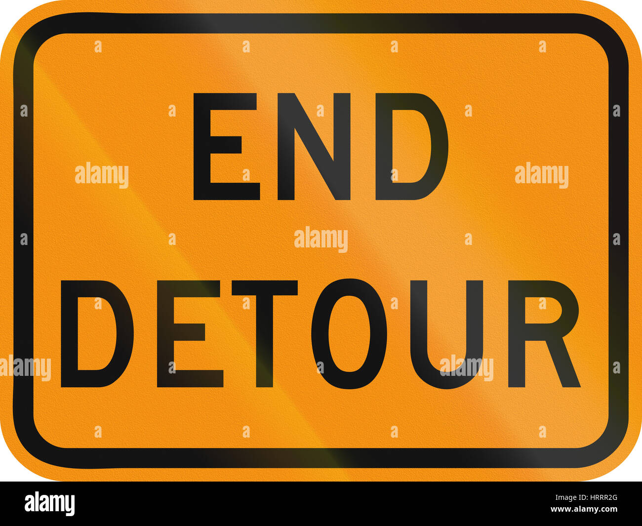 United States MUTCD road sign - End Detour Stock Photo - Alamy
