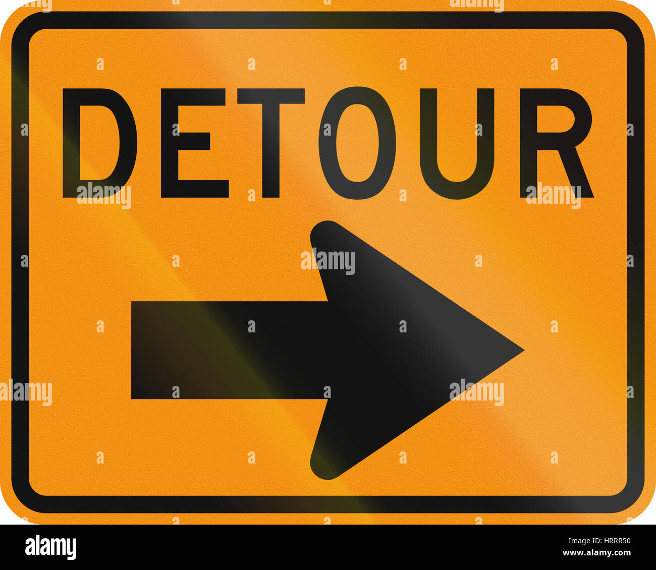 United States MUTCD road sign - Detour Stock Photo - Alamy
