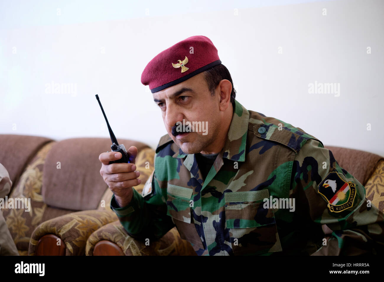 Peshmerga Major Mustafa Hassan, Operation Commander in Telskuf, Iraq ...