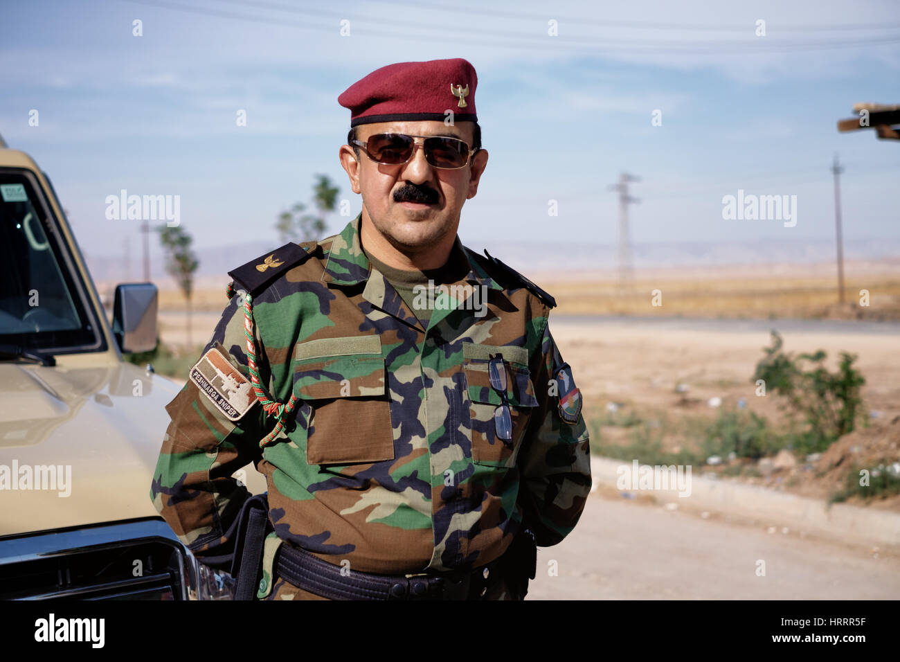 Peshmerga Major Mustafa Hassan, Operation Commander in Telskuf, Iraq ...