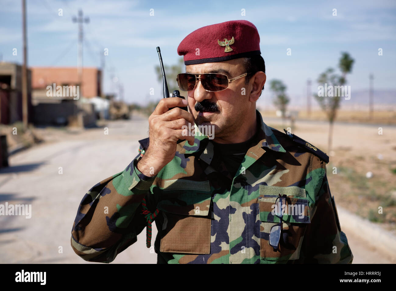 Peshmerga Major Mustafa Hassan, Operation Commander in Telskuf, Iraq ...