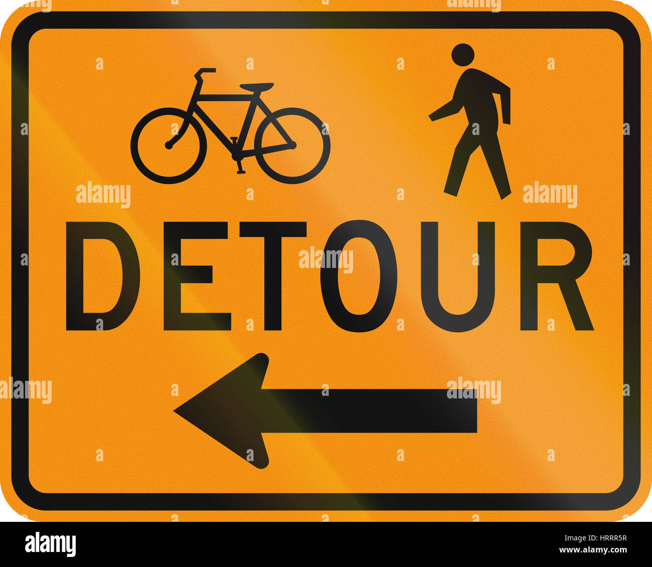 United States MUTCD road sign - Detour Stock Photo - Alamy