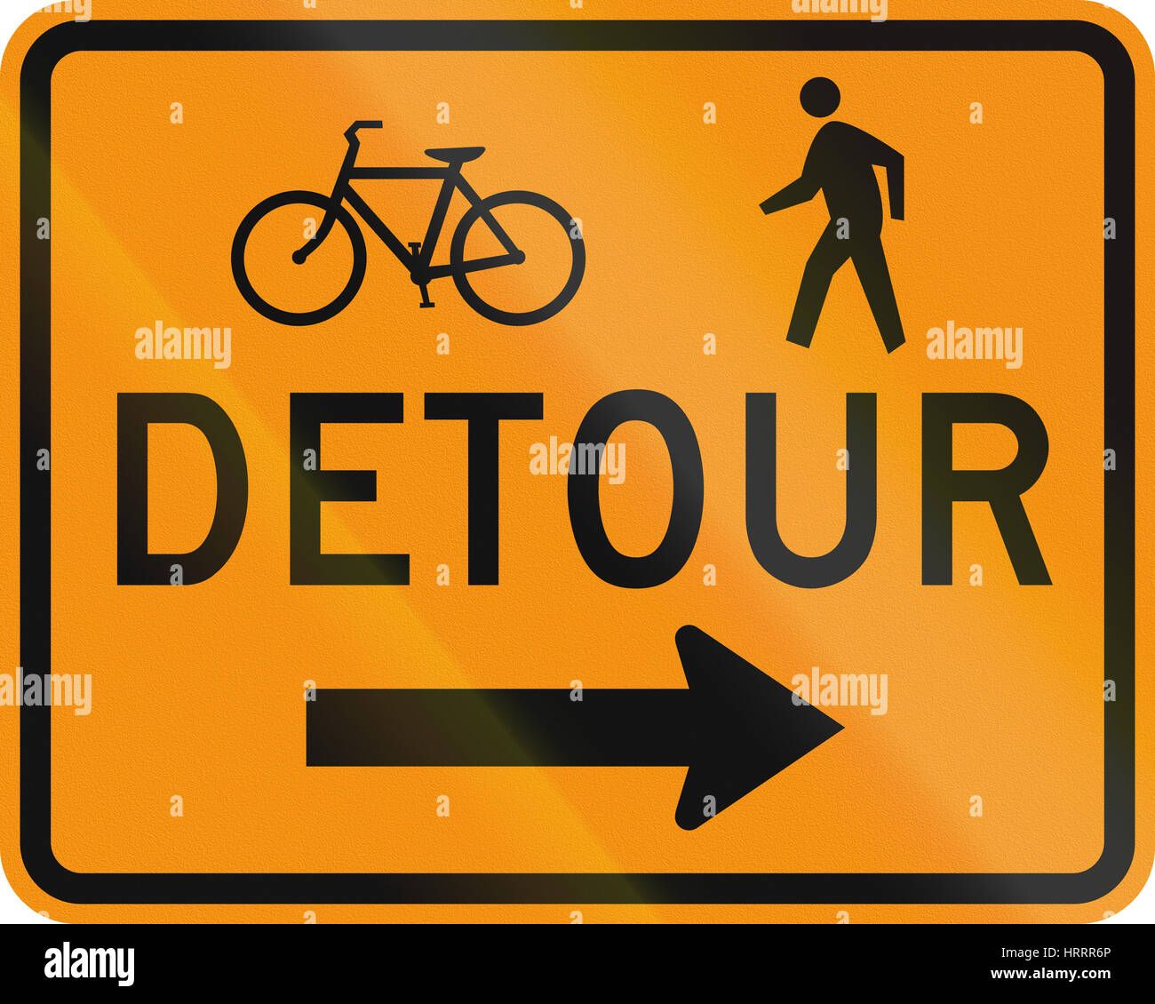 United States MUTCD road sign - Detour Stock Photo - Alamy