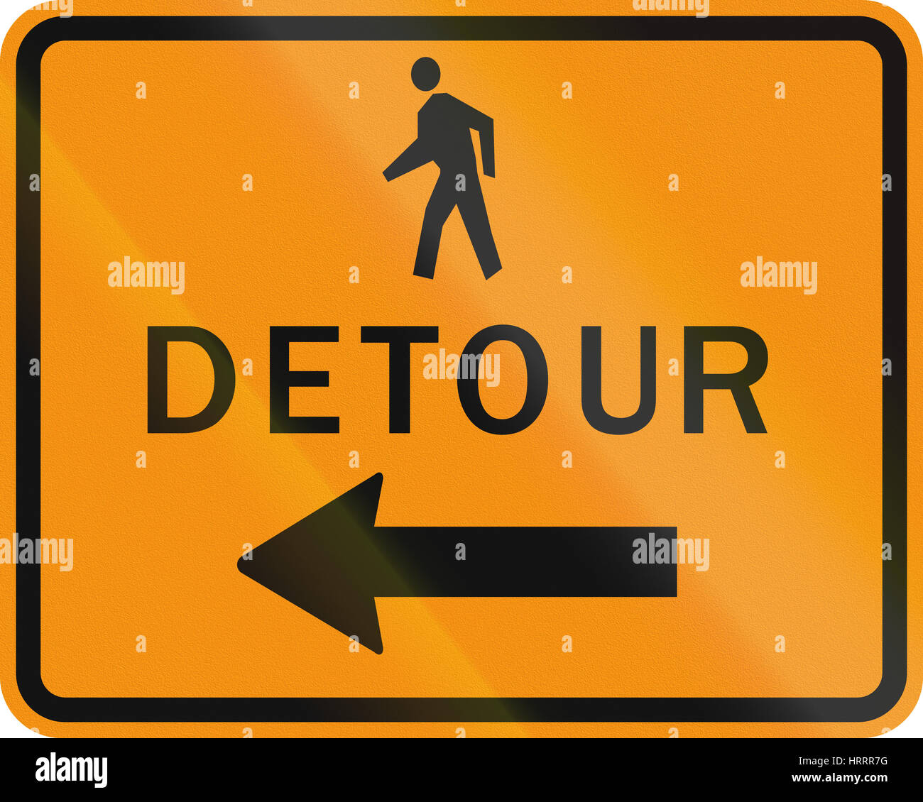 United States MUTCD road sign - Detour Stock Photo - Alamy