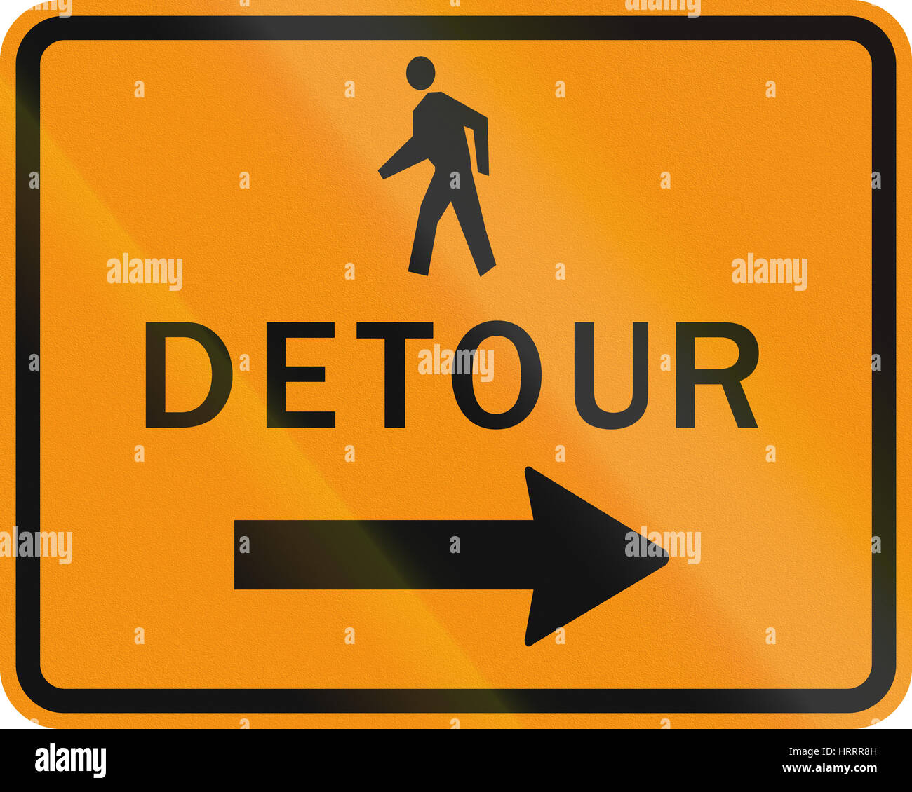 United States MUTCD road sign - Detour Stock Photo - Alamy