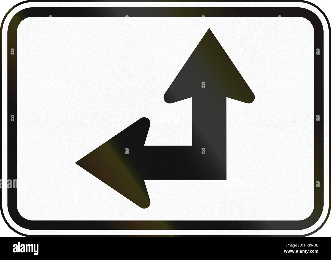 United States MUTCD guide road sign - Lane direction Stock Photo - Alamy