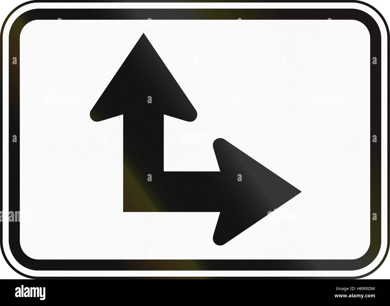 United States MUTCD guide road sign - Lane direction Stock Photo - Alamy