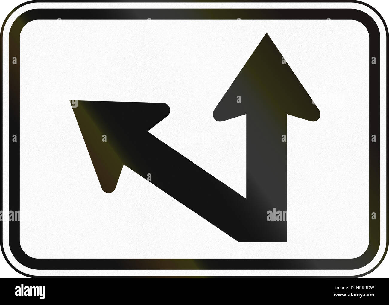 United States MUTCD guide road sign - Lane direction Stock Photo - Alamy