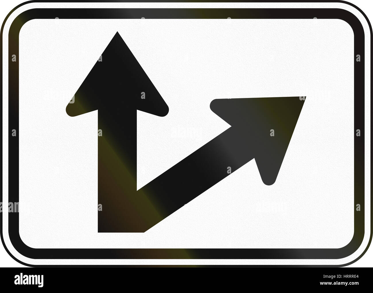 United States MUTCD guide road sign - Lane direction Stock Photo - Alamy