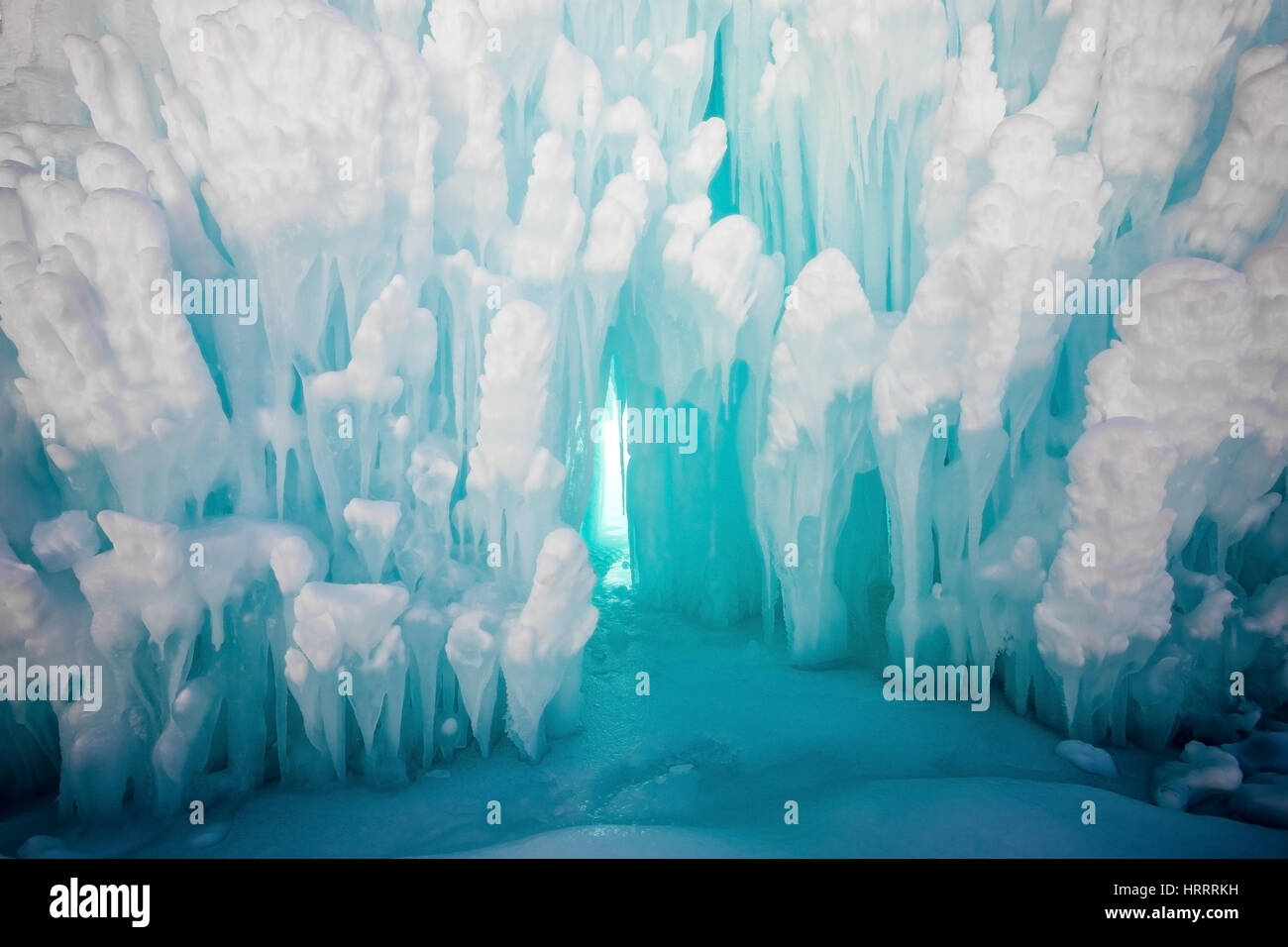 Hot springs covered with ice in Park City Utah Stock Photo - Alamy