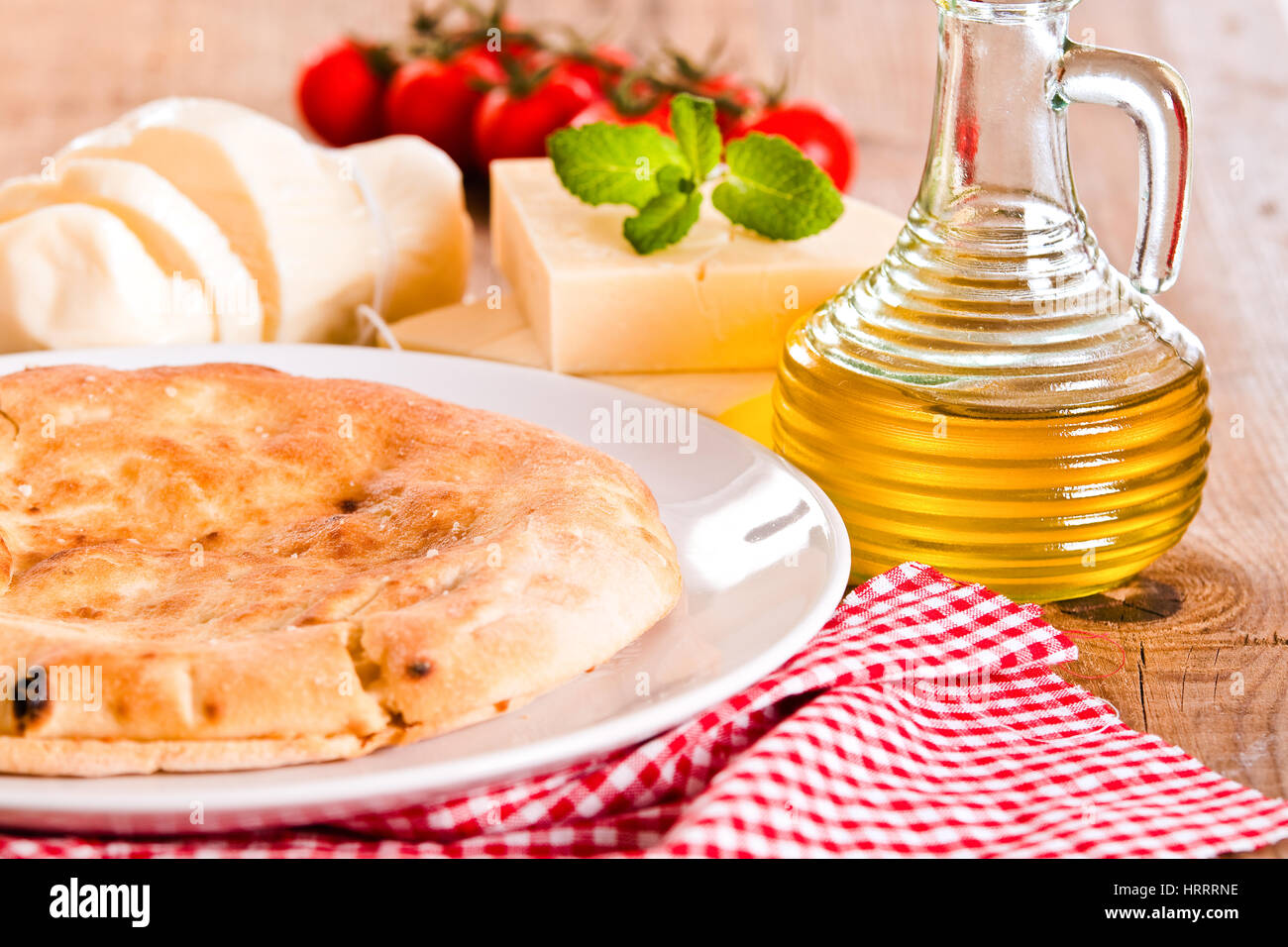 Cheese focaccia bread Stock Photo - Alamy