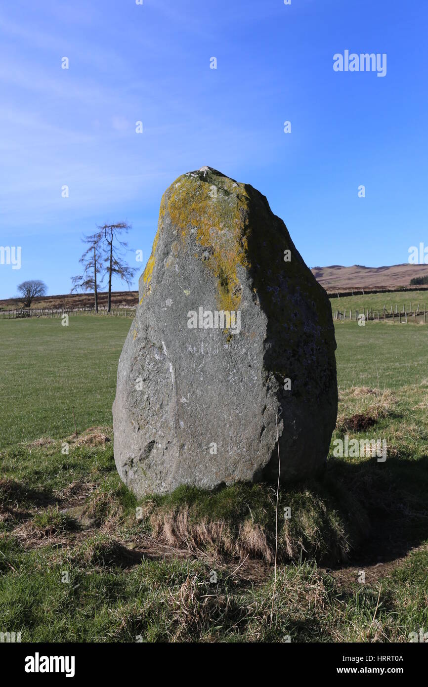 Crofthead Farm standing stones near Fowlis Wester Perthshire Scotland ...