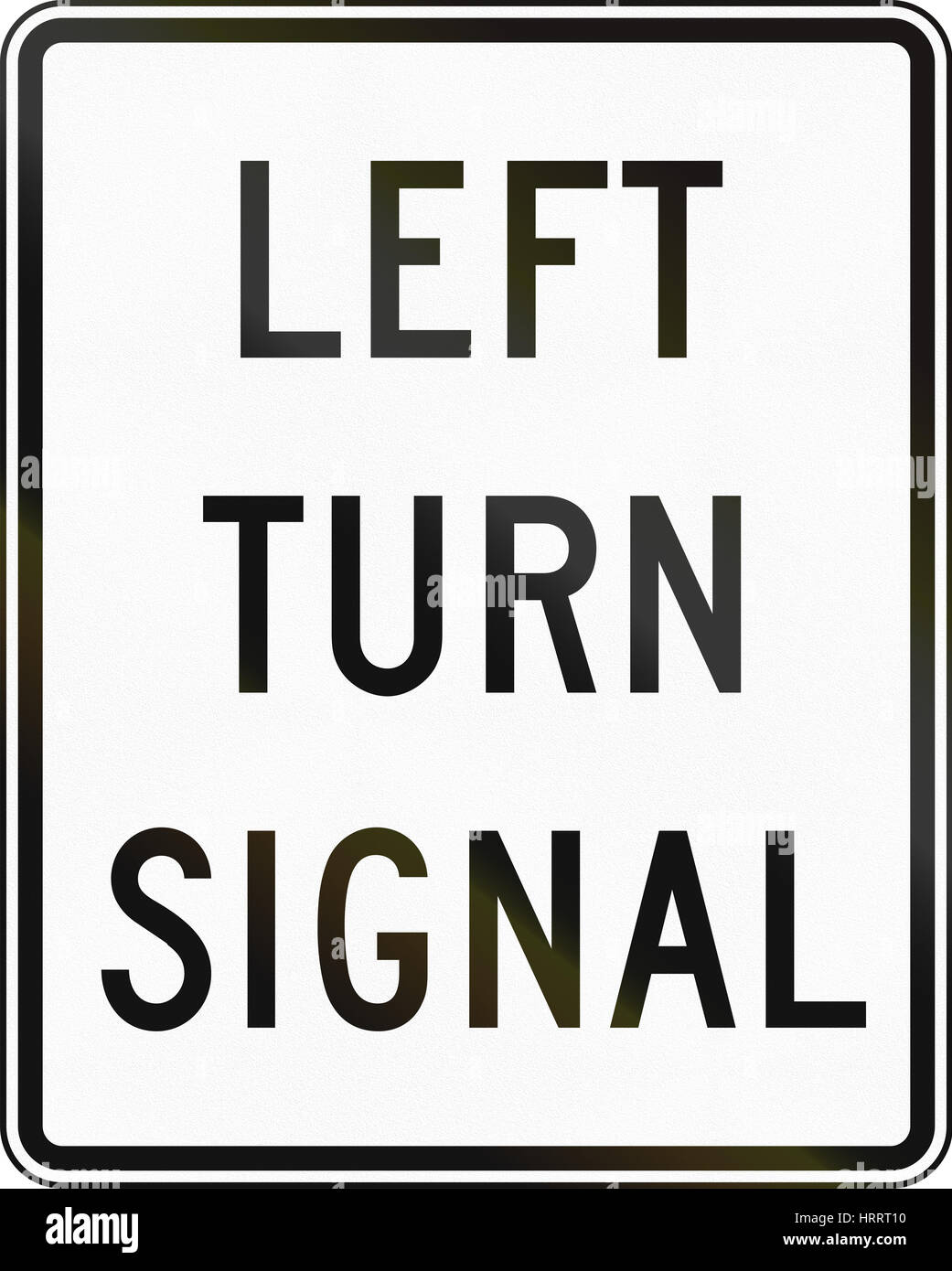 United States MUTCD regulatory road sign - Left turn signal Stock Photo ...