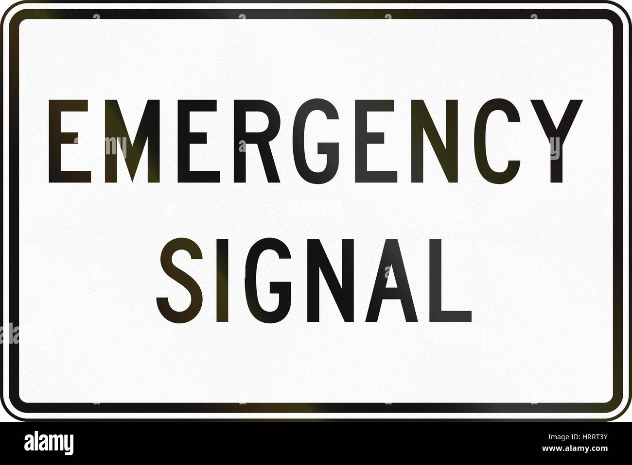 United States MUTCD regulatory road sign - Emergency signal Stock Photo ...