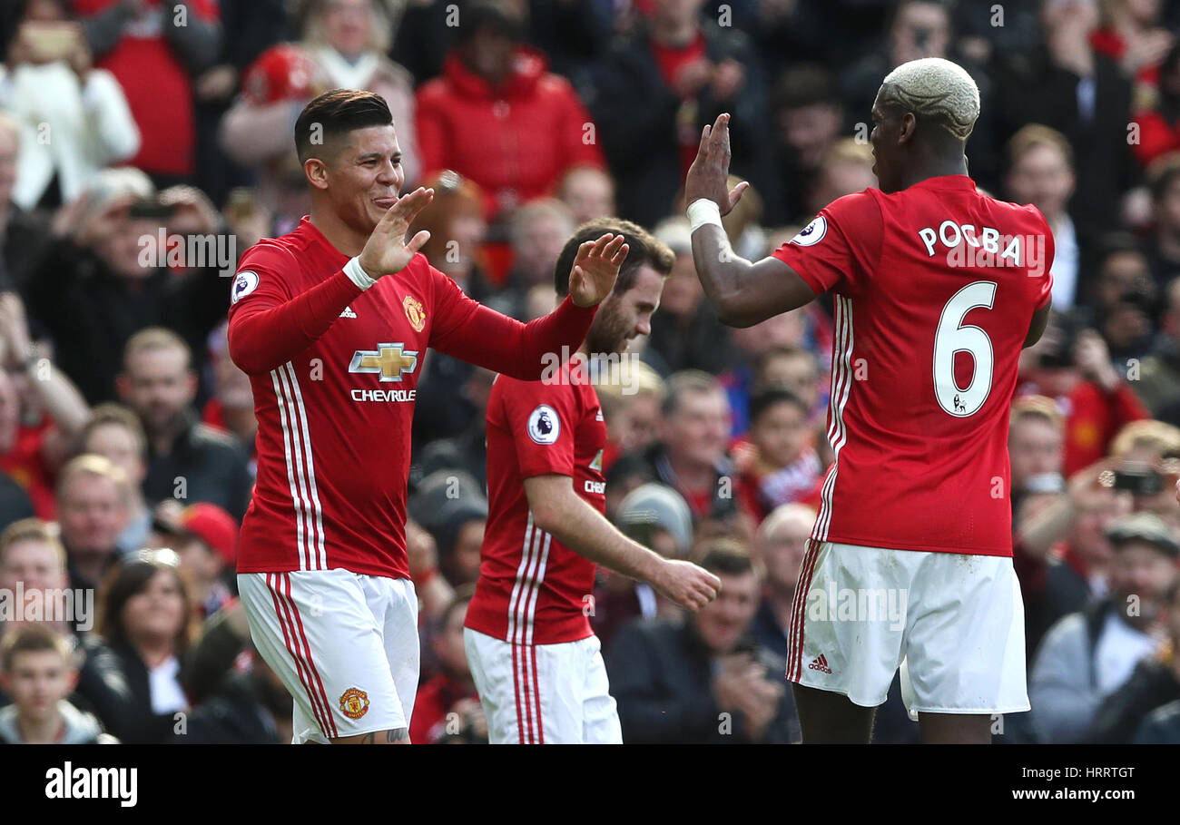 Manchester United's Marcos Rojo celebrates scoring his side's first ...