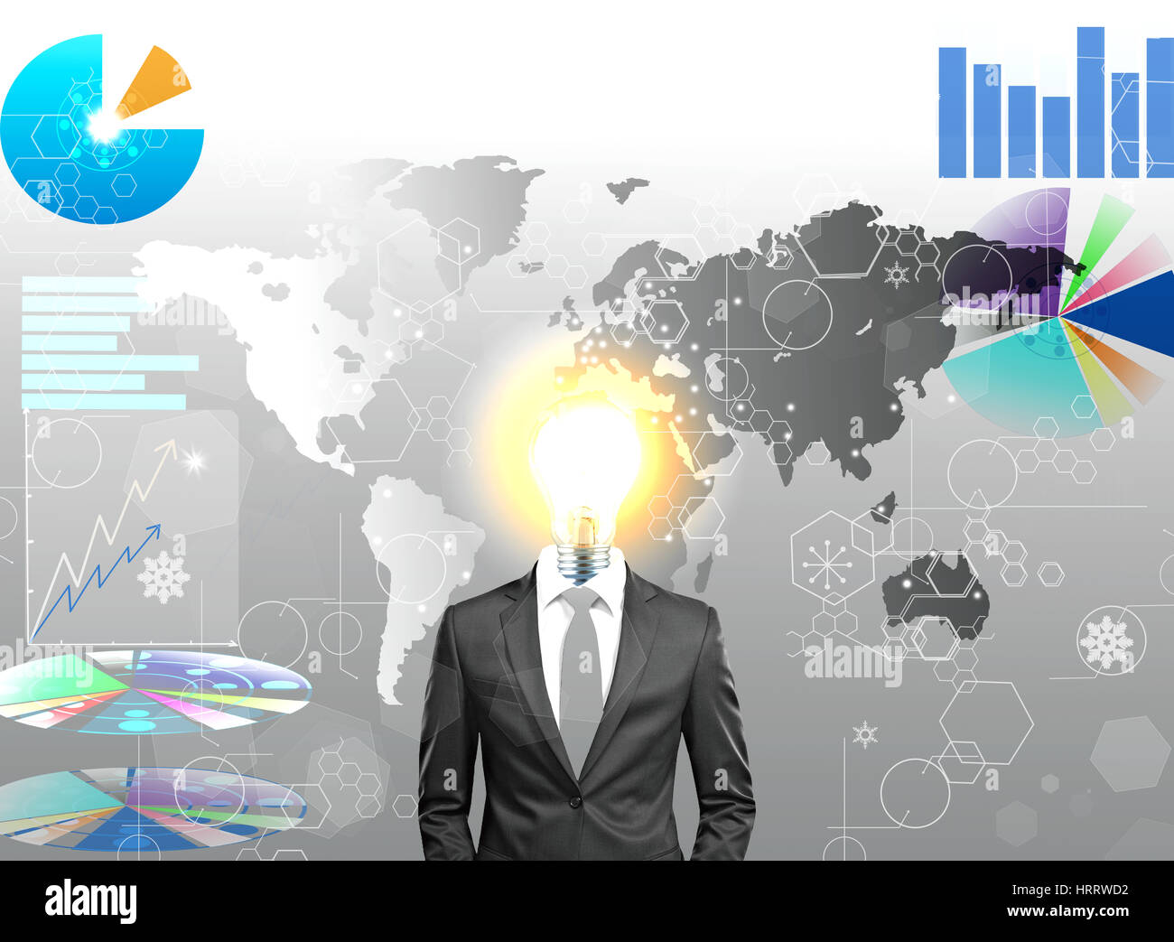 World of futuristic business Stock Photo - Alamy