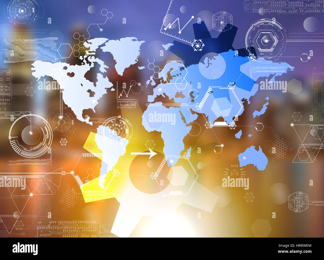 World of futuristic business Stock Photo - Alamy