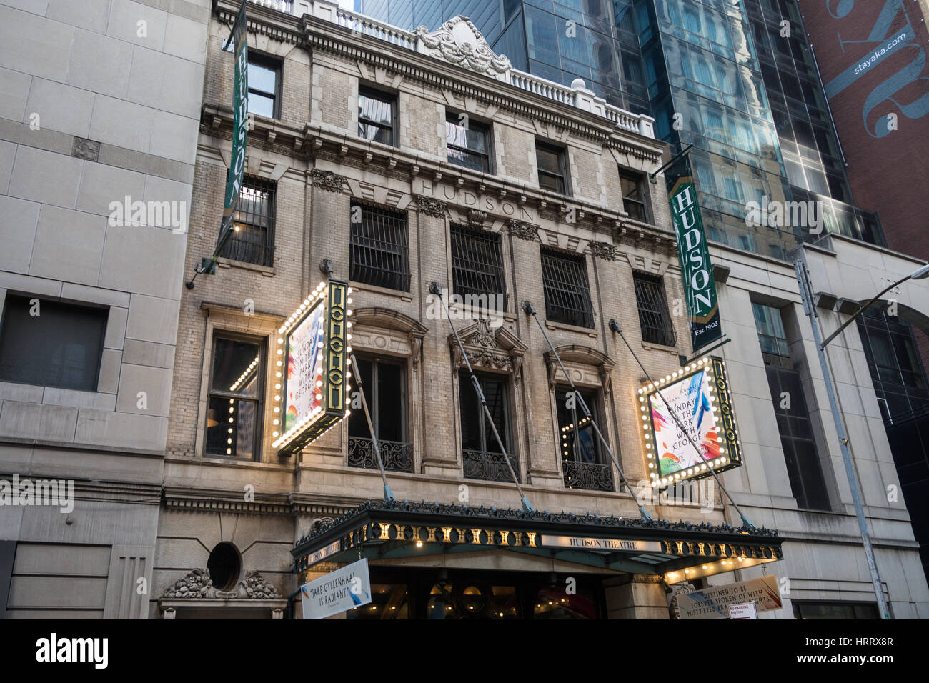 Hudson Theatre Marquee at the Millennium Broadway Hotel, NYC USA Stock ...